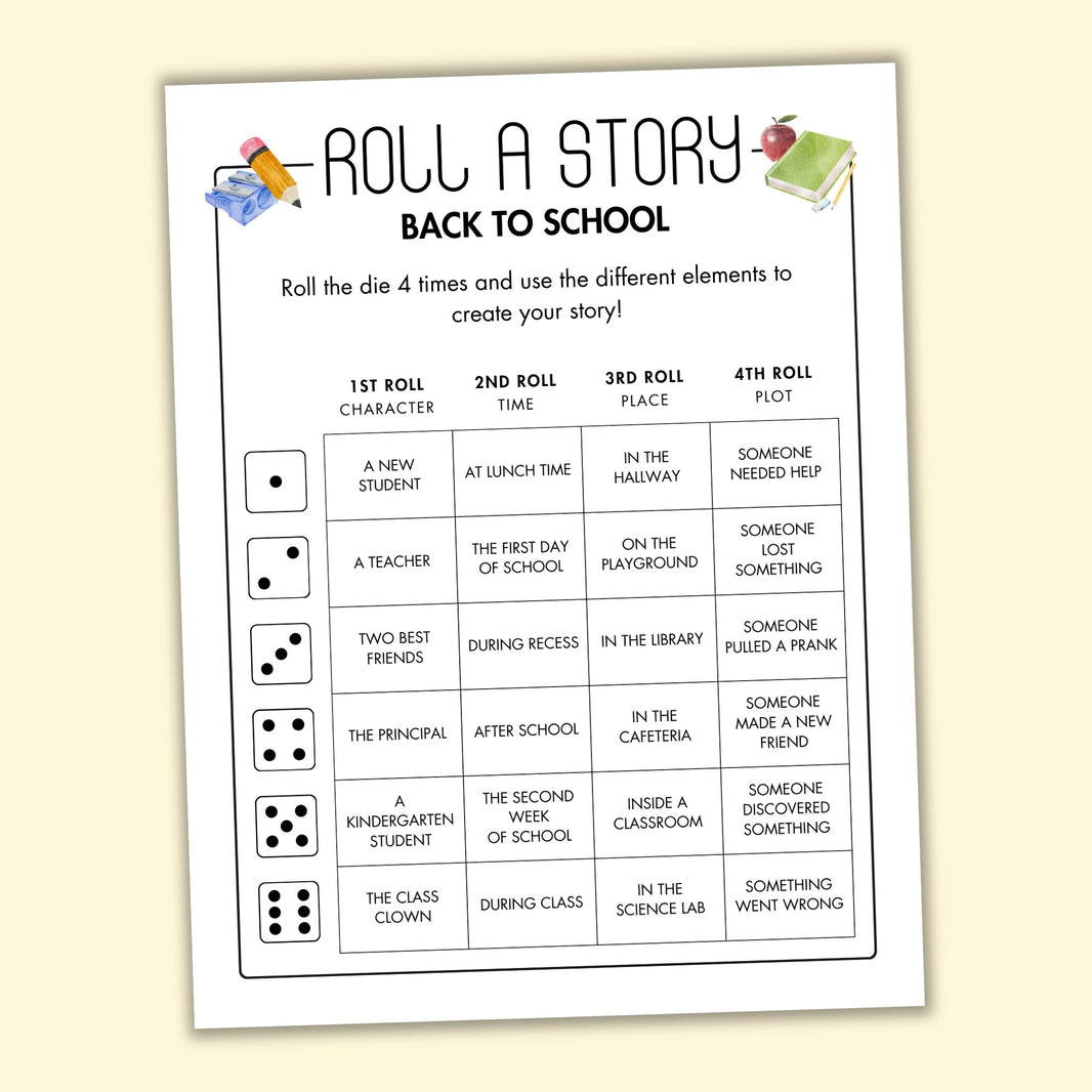 Roll a Story – Printables by The Craft-at-Home Family