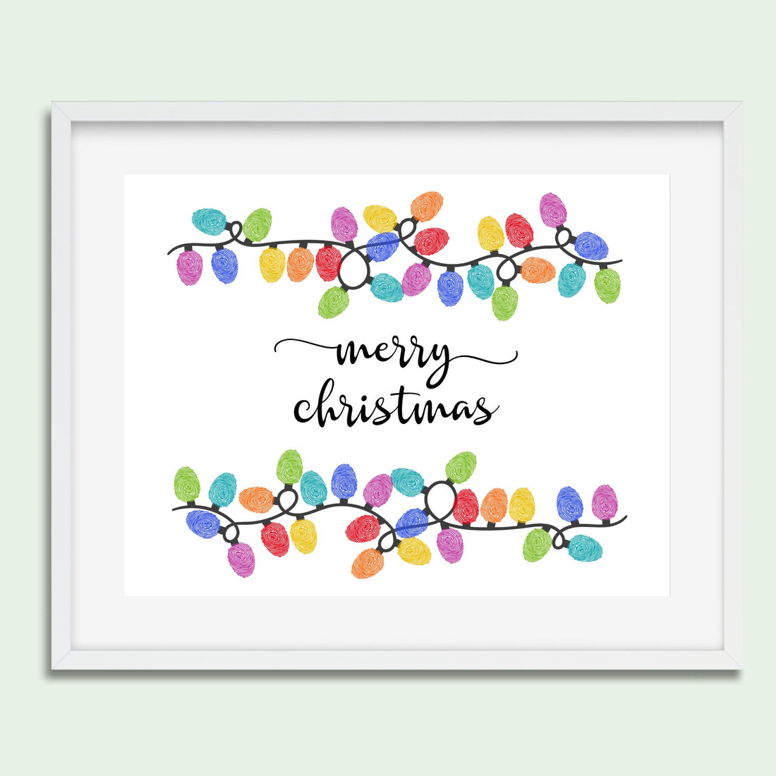 Christmas Fingerprint Art – Printables by The Craft-at-Home Family