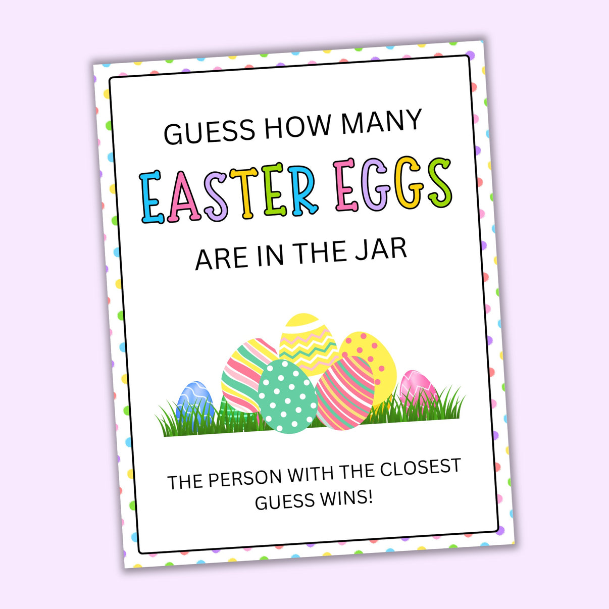 Easter Egg Guessing Game – Printables by The Craft-at-Home Family
