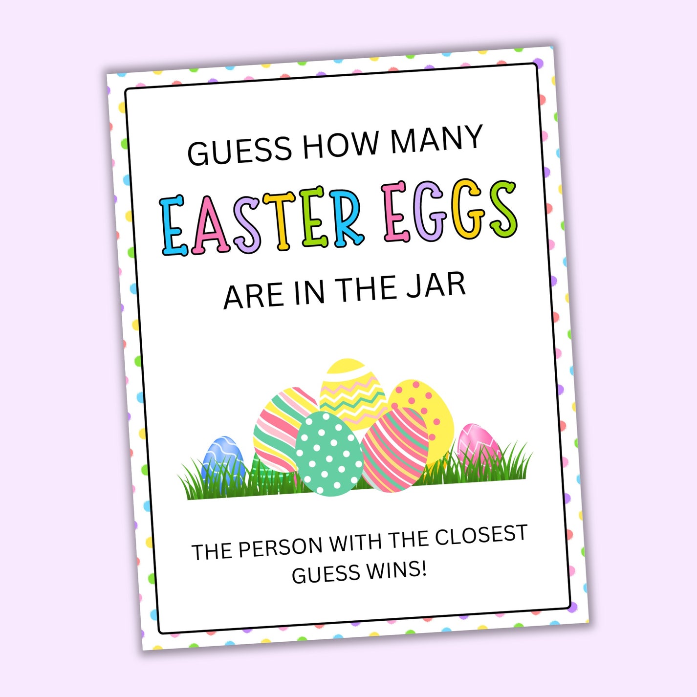 Easter Egg Guessing Game – Printables by The Craft-at-Home Family