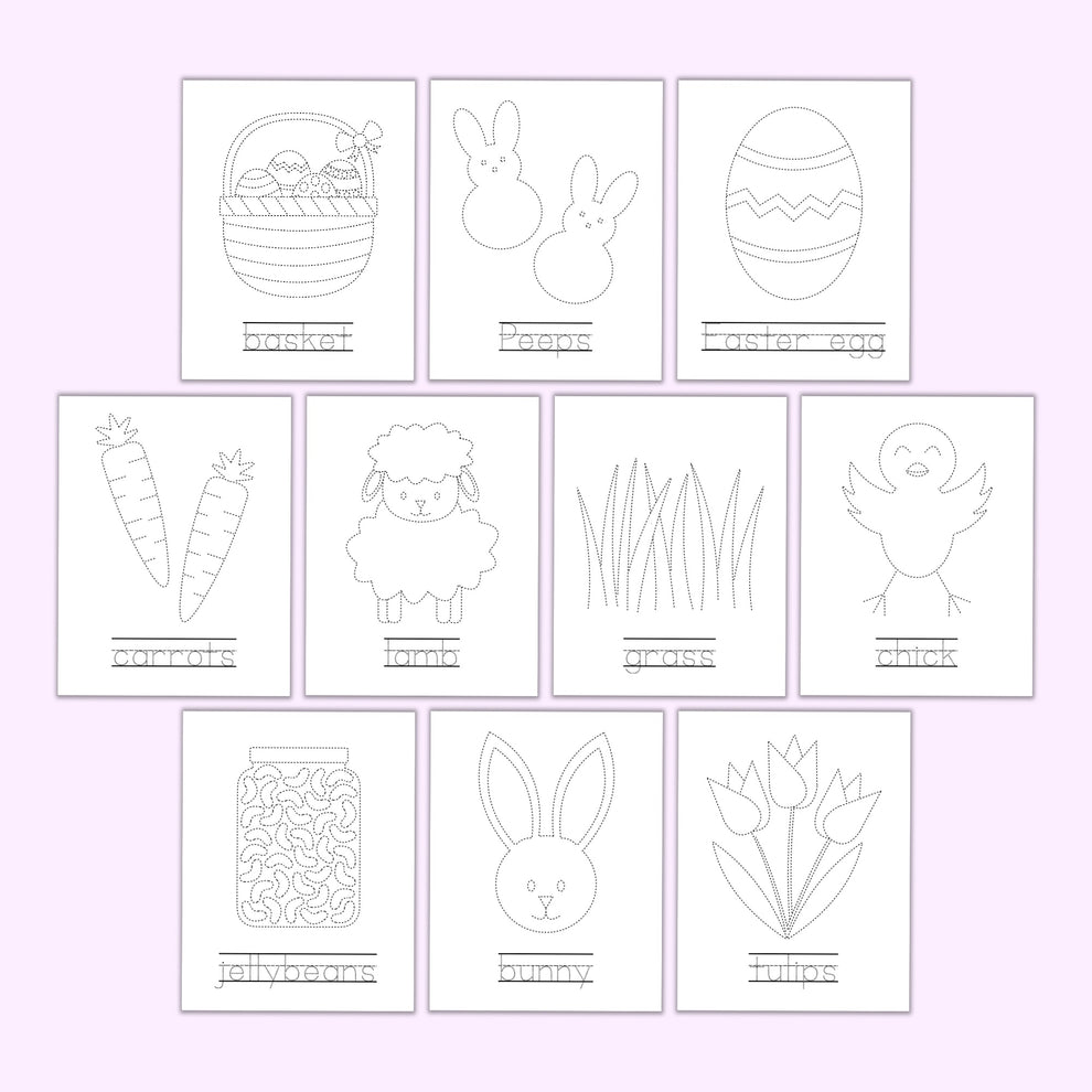 Easter Tracing Worksheets – Printables by The Craft-at-Home Family