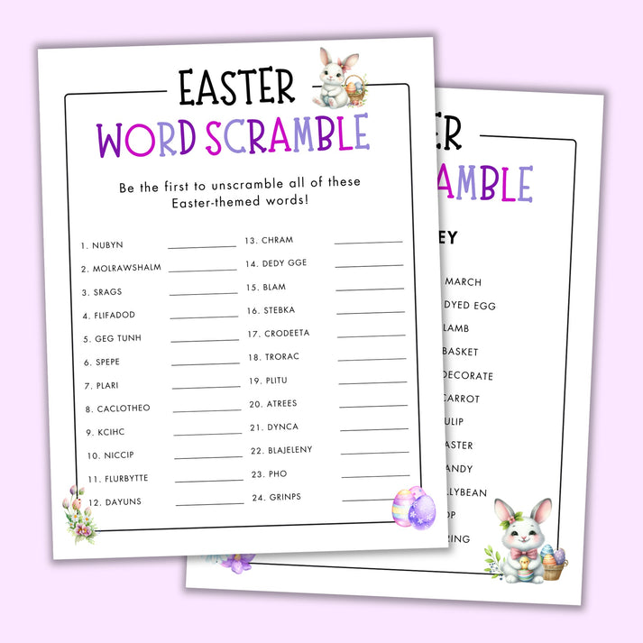 Easter Word Scramble – Printables by The Craft-at-Home Family