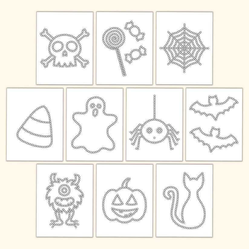 Halloween Q-Tip Sheets – Printables by The Craft-at-Home Family