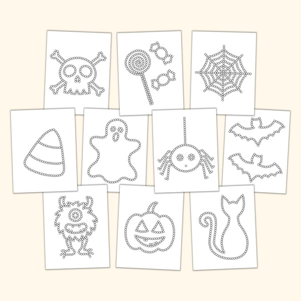 Halloween Q-Tip Sheets – Printables by The Craft-at-Home Family