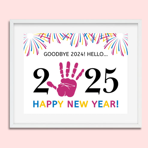 Happy New Year 2025 Handprint Art Kit – Printables by The Craft-at-Home ...