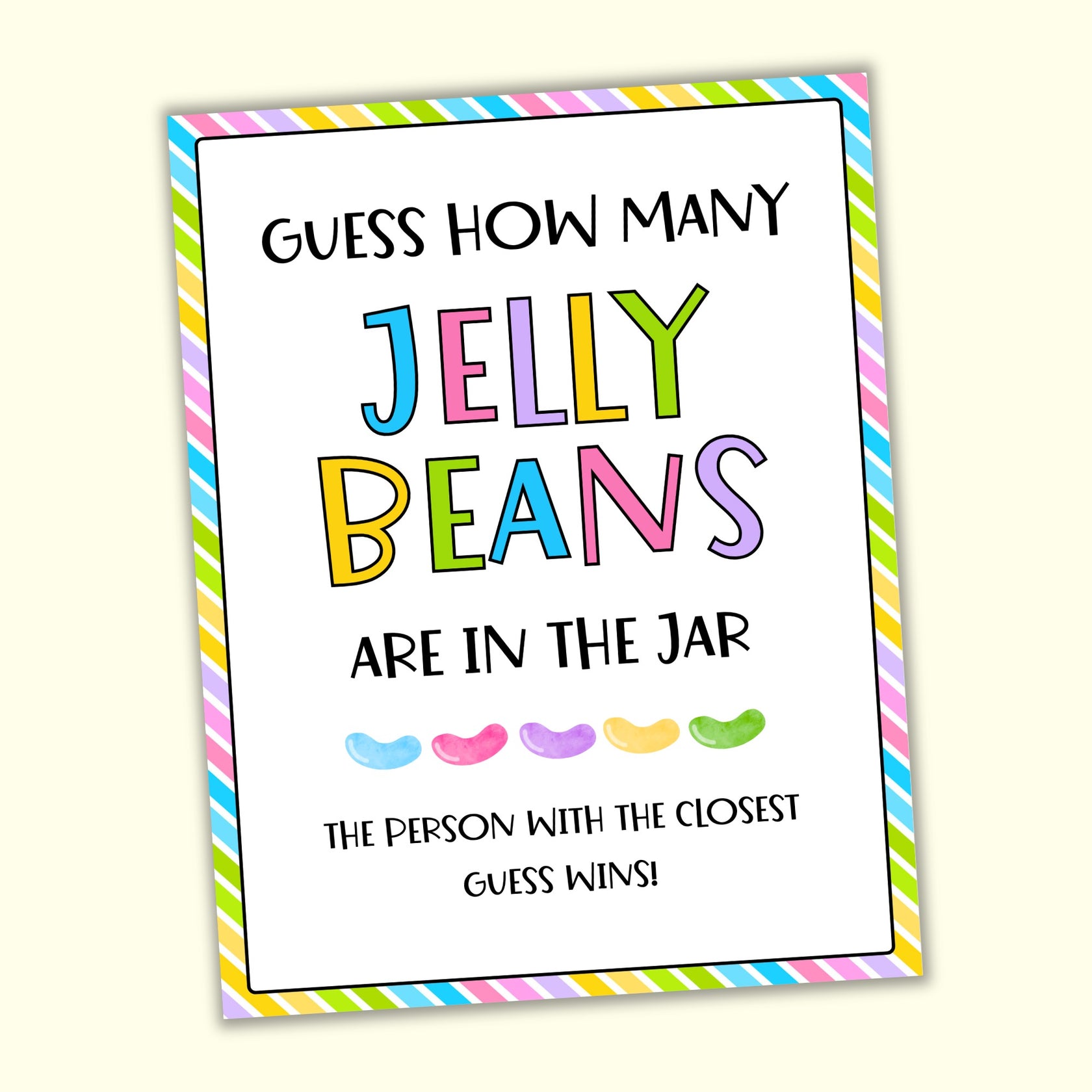 Jelly Bean Guessing Game – Printables by The Craft-at-Home Family