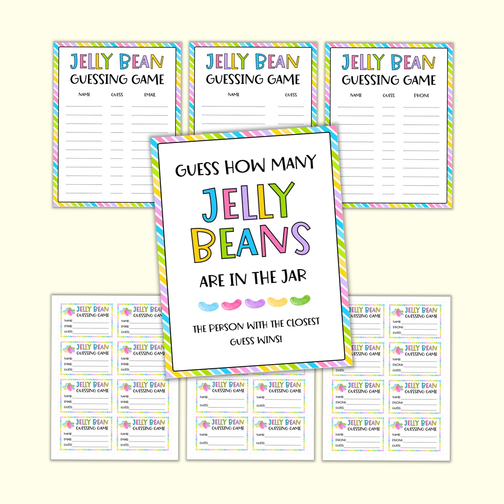 Jelly Bean Guessing Game – Printables by The Craft-at-Home Family