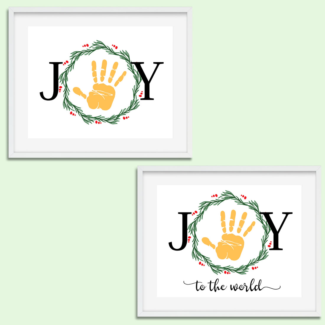 JOY Christmas Handprint Art (2 Variations) – Printables by The Craft-at ...