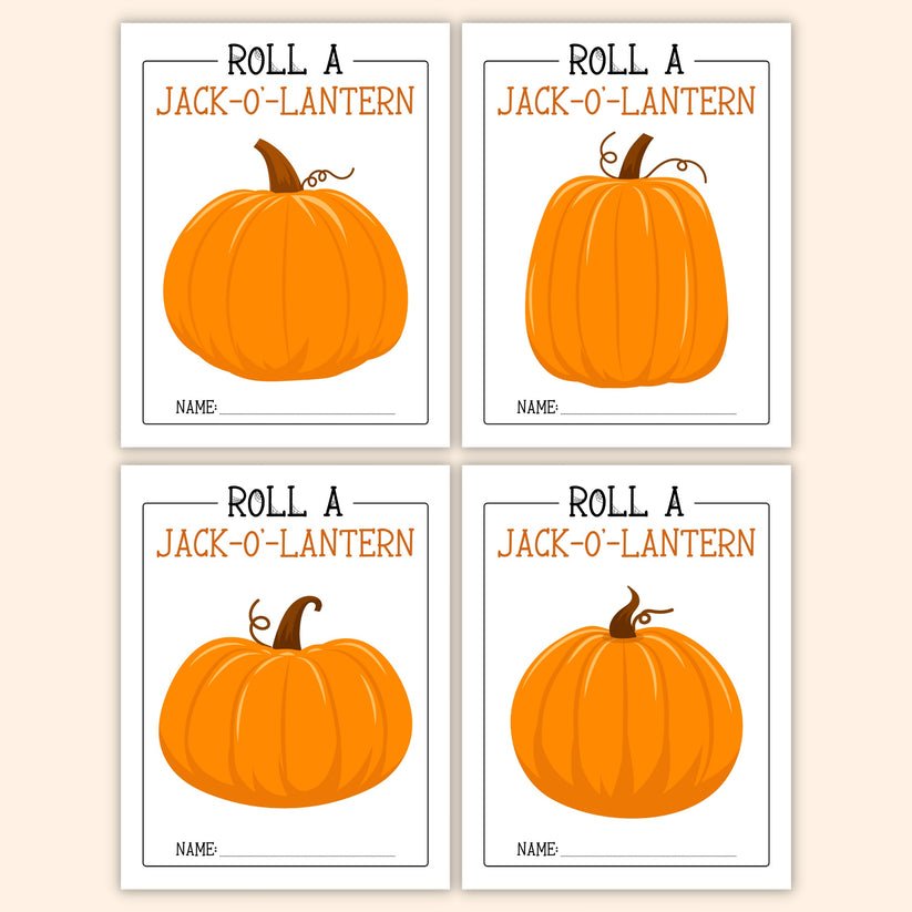 Roll a Jack-o'-Lantern Game – Printables by The Craft-at-Home Family
