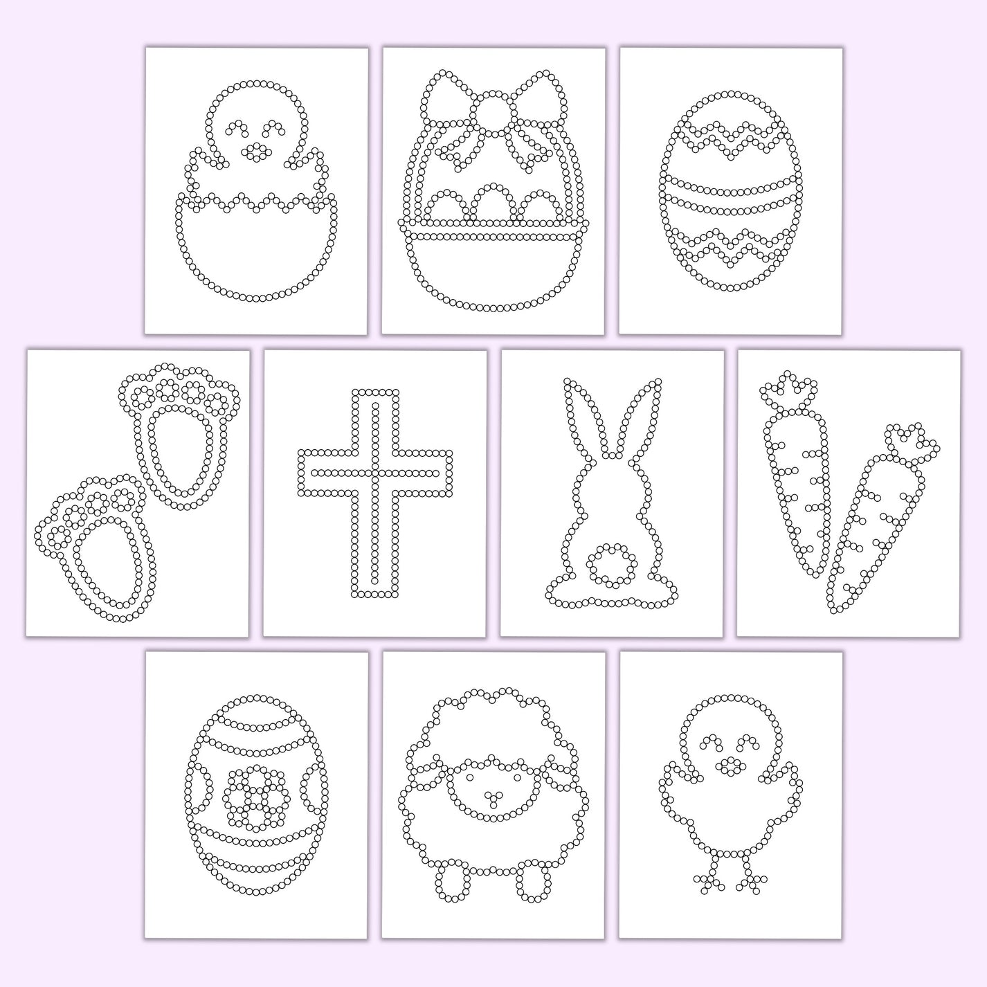 Easter Q-Tip Sheets – Printables by The Craft-at-Home Family