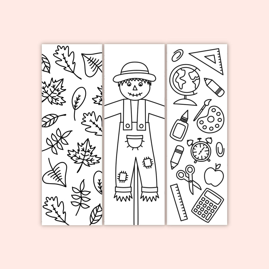 Fall Coloring Bookmarks (Set of 6) – Printables by The Craft-at-Home Family