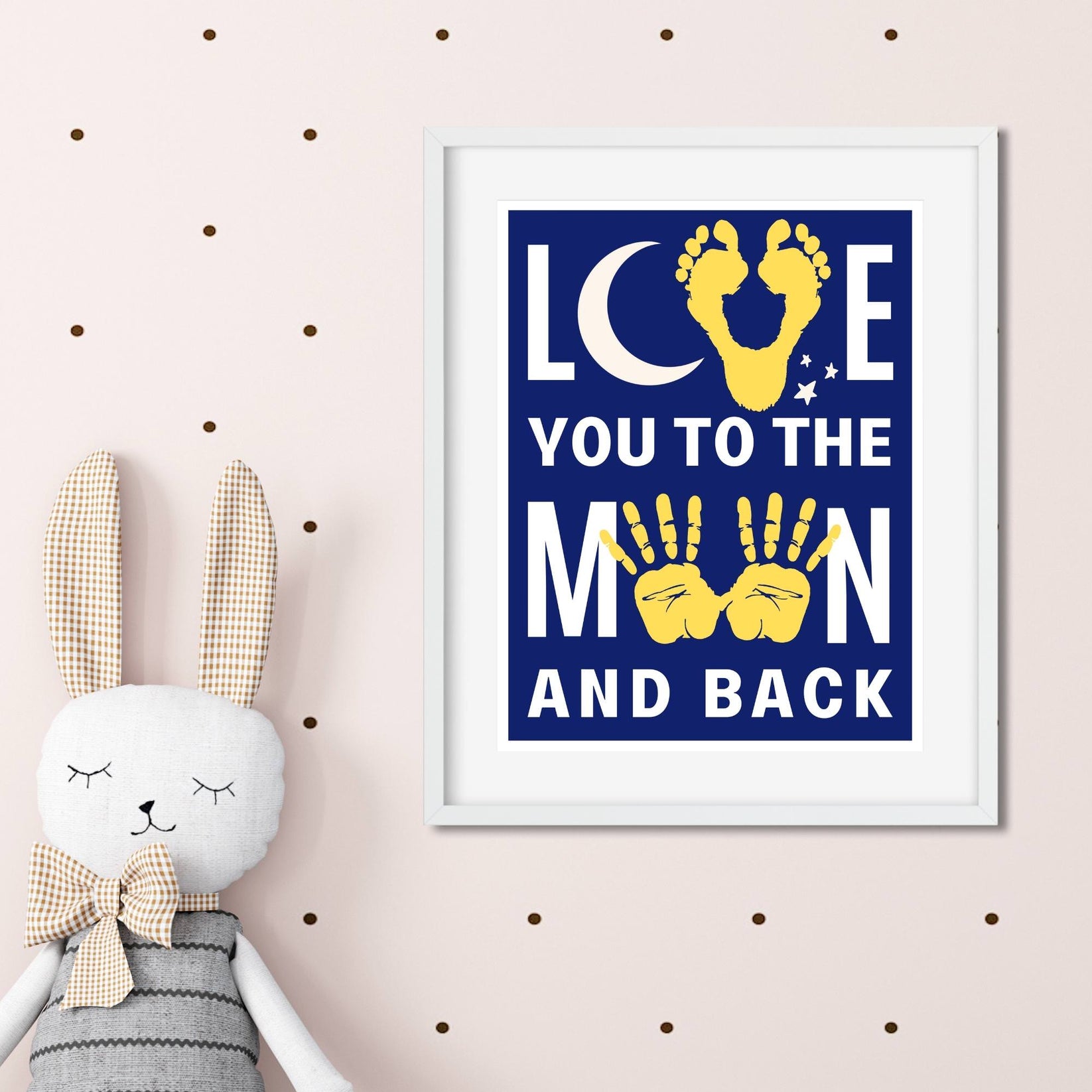 "Love You to the Moon" Baby Handprint & Footprint Kit – Printables by ...