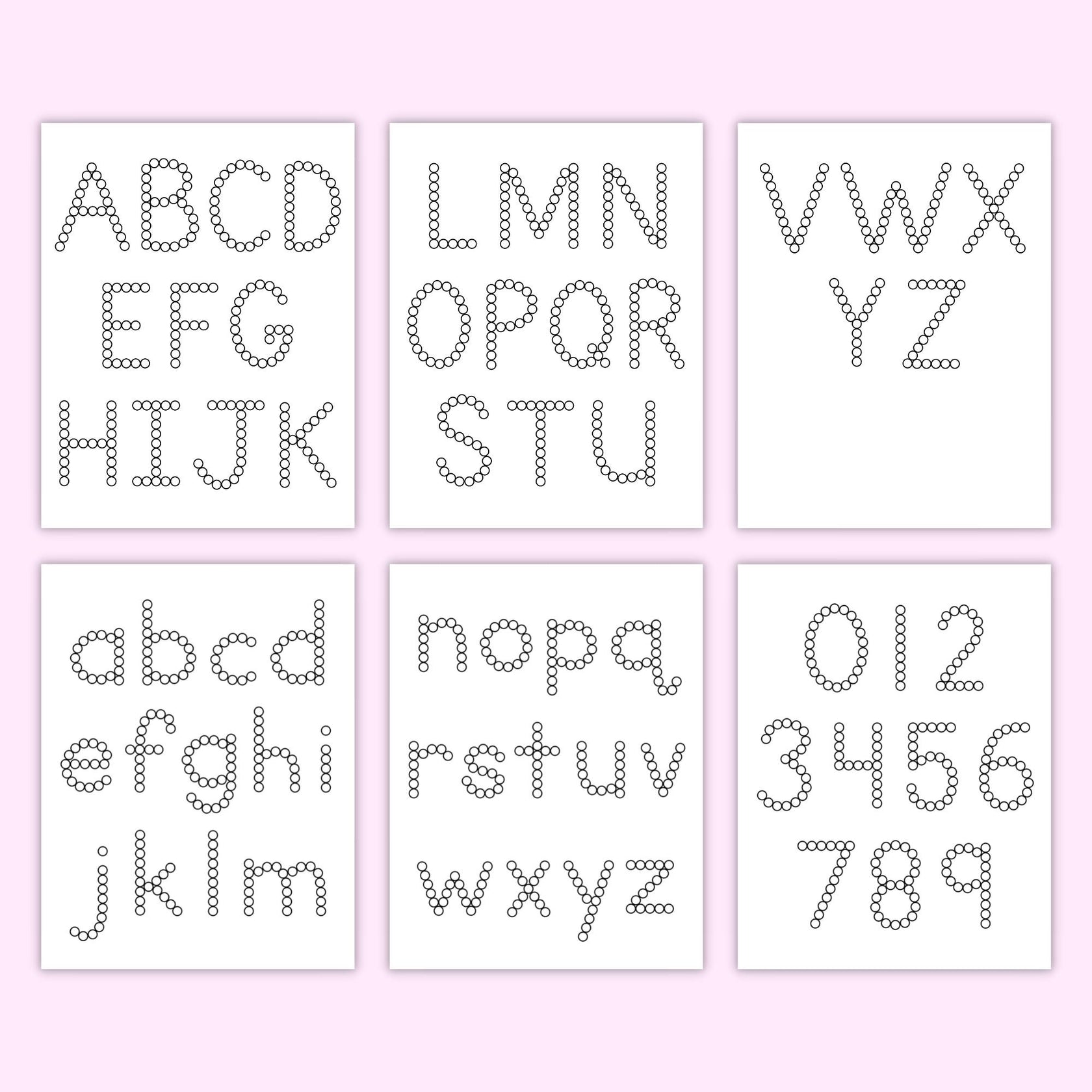 Q-Tip Alphabet & Number Sheets – Printables by The Craft-at-Home Family