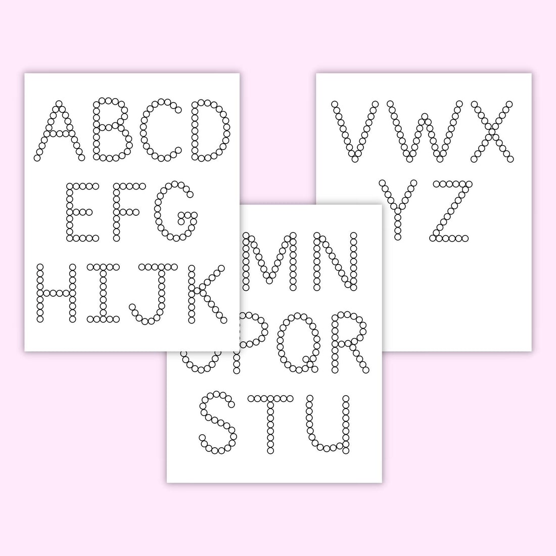 Q-Tip Alphabet & Number Sheets – Printables by The Craft-at-Home Family