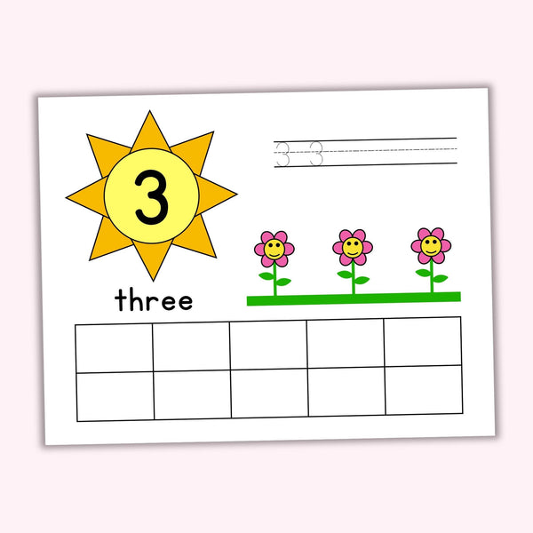 Spring Counting Play Dough Mats (0-10) – Printables by The Craft-at ...