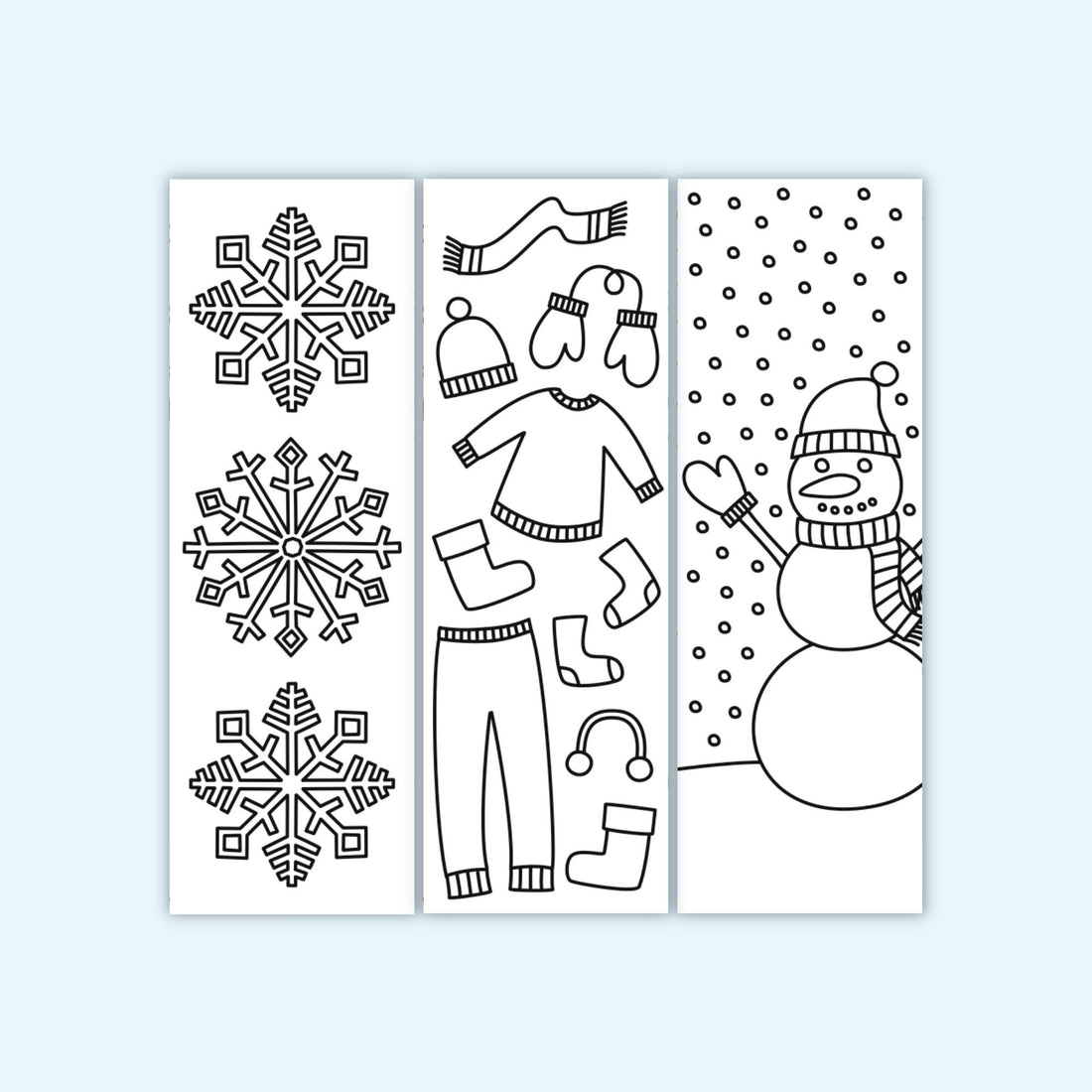 Winter Coloring Bookmarks (Set of 6) – Printables by The Craft-at-Home ...